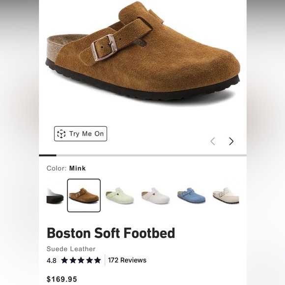 Birkenstock | Shoes | Birkenstock Boston Soft Footbed In Mink Suede 42 ...